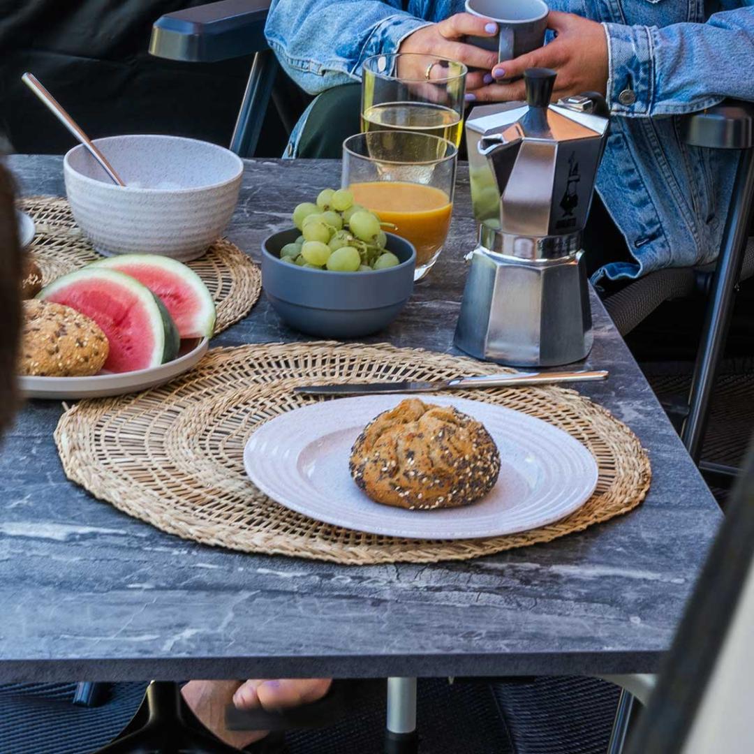 Sorrento table honeycomb dark grey 120 | Travellife